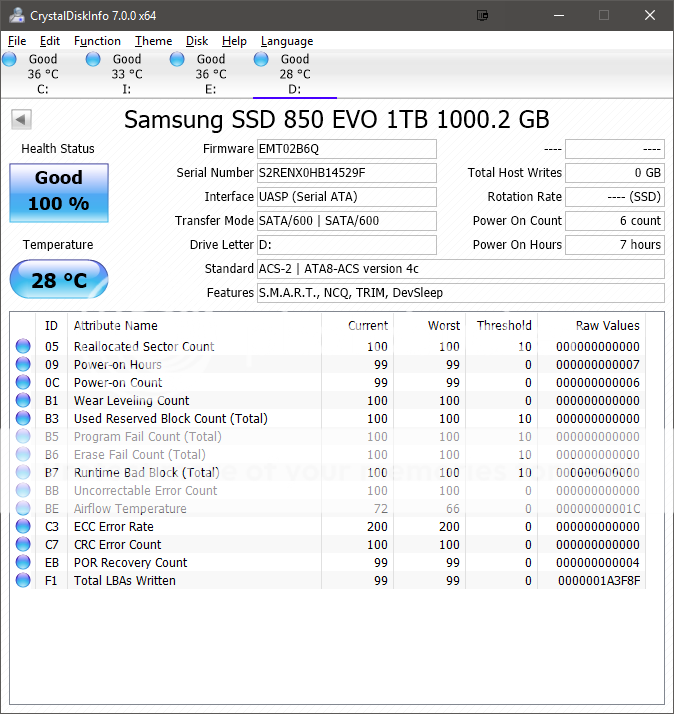 Bought a New SSD - Want to Verify SMART Info | ServeTheHome Forums