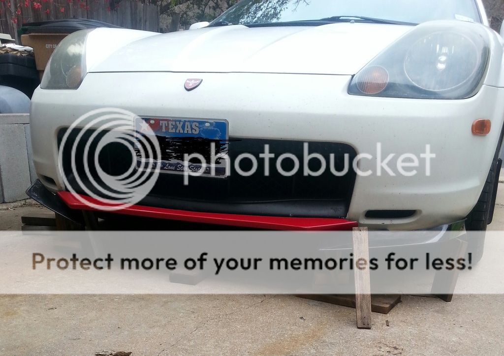 Experimenting with making a custom front splitter. | MR2 SpyderChat